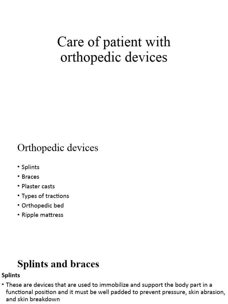 Orthopedic Devices D | PDF | Clinical Medicine | Medical Specialties