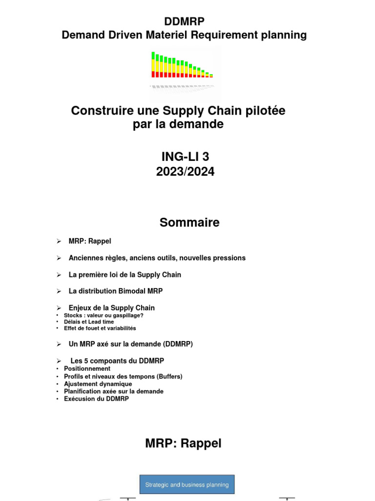 DDMRP : Optimiser la Supply Chain | PDF | Secteur secondaire de l ...