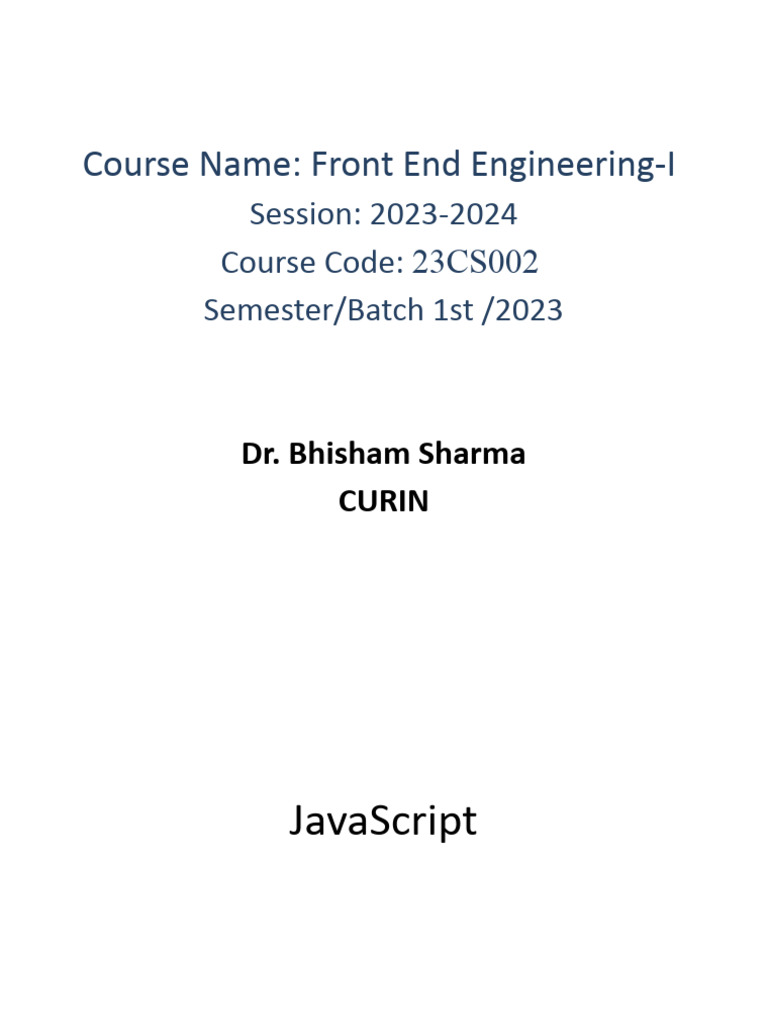 Javascript Advanced Concepts Pdf Java Script Scope Computer Science 