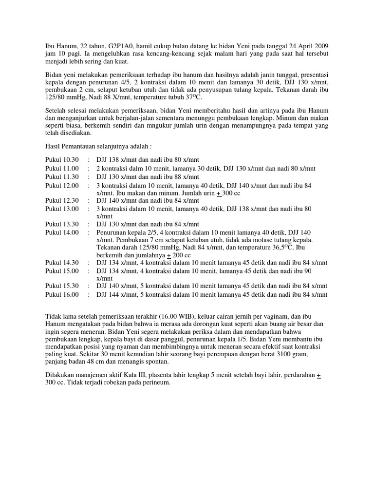 Soal Partograf | PDF