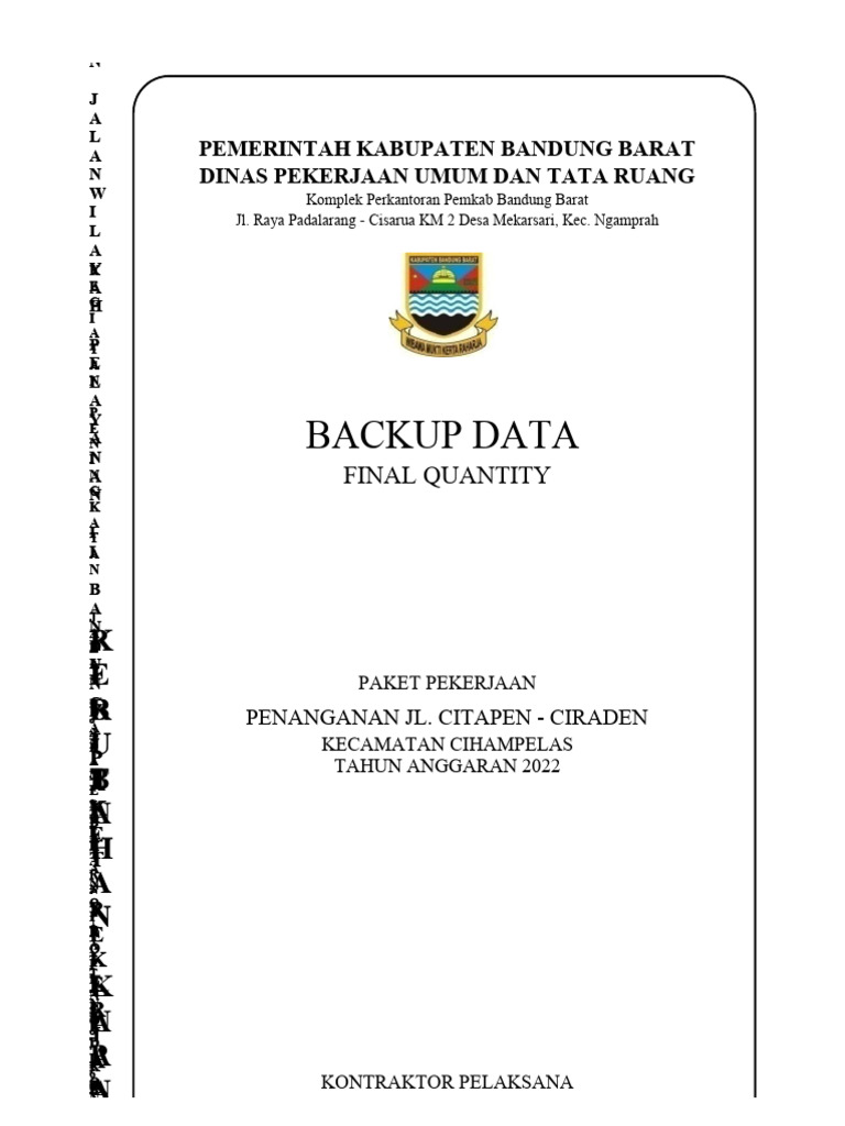 Final Quantity Jl. Citapen - Ciraden | PDF