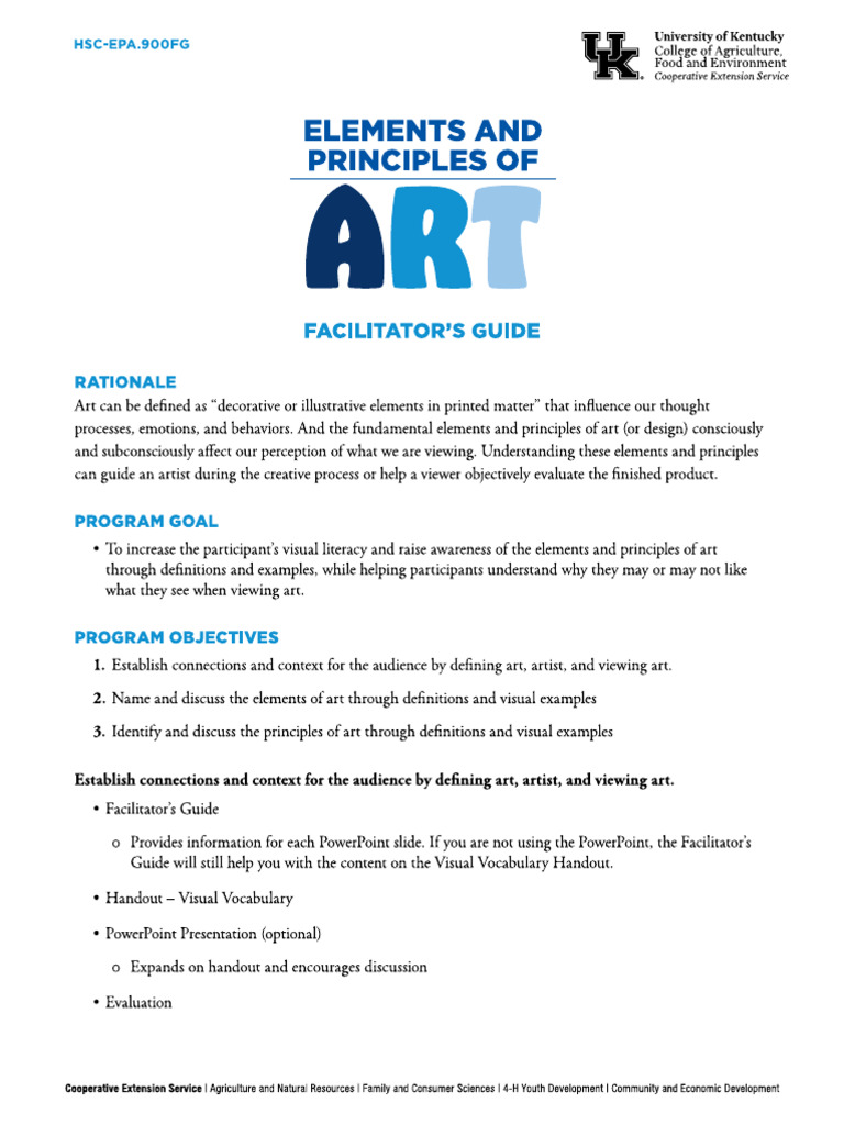 Elements & Principles of Art | PDF