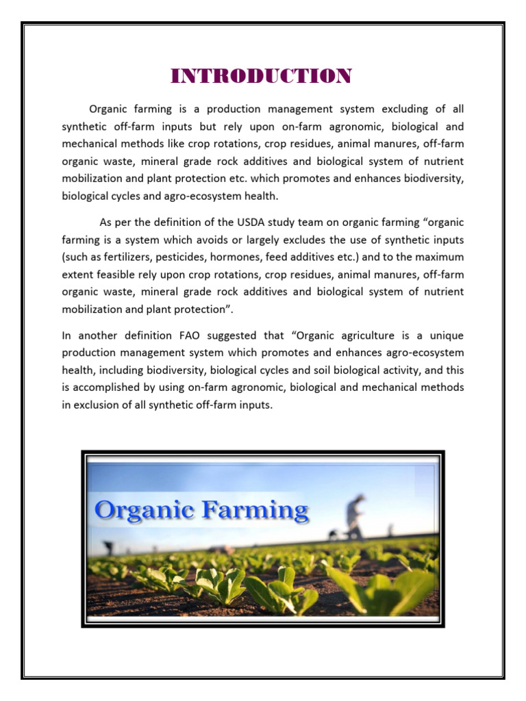 Organic Farming Envs Project Sovan Maity Sovan Maity | PDF | Organic Farming | Agriculture