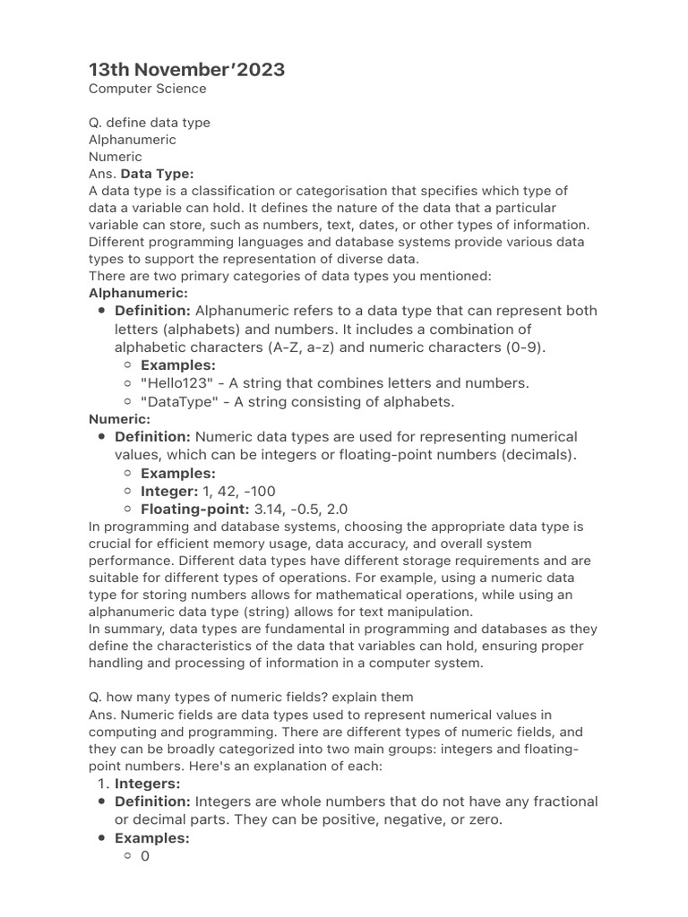 Understanding Integer Data Types | PDF | Data Type | Integer (Computer Science)