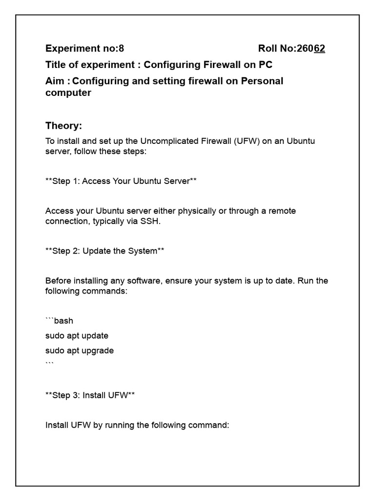 Prac 8 | PDF | Port (Computer Networking) | Secure Shell