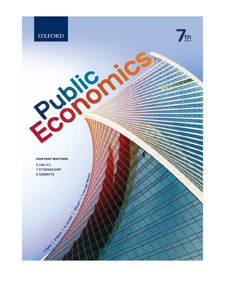 Public Economics Seventh Edition | PDF | Taxes | Fiscal Policy
