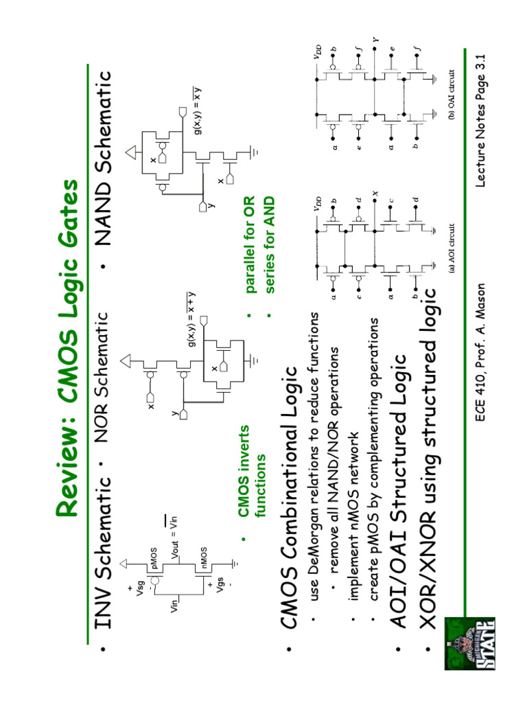 Cmos Logic | PDF | Teaching Methods & Materials | Science & Mathematics