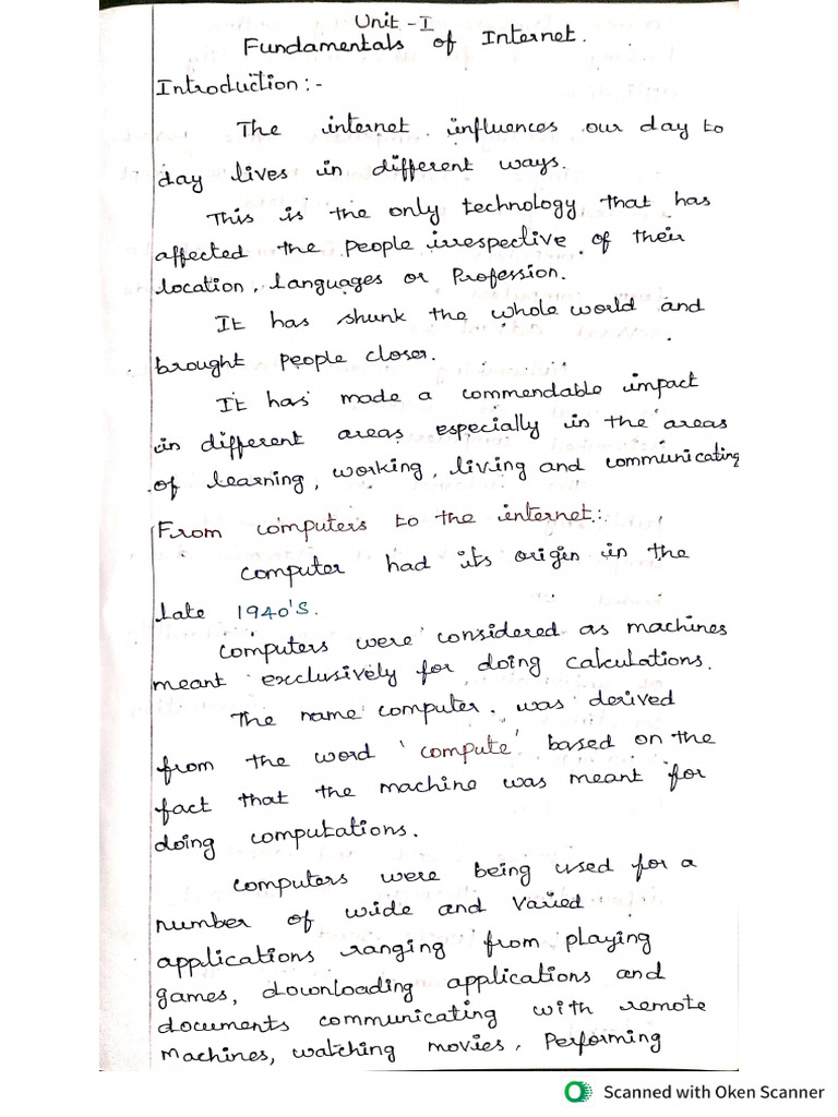 Fundamentals of Internet | PDF