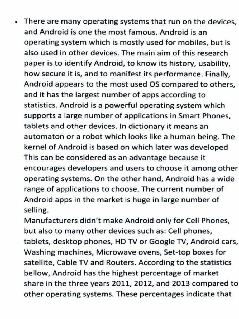 Saina Shamshad 12b | PDF | Android (Operating System) | Operating System