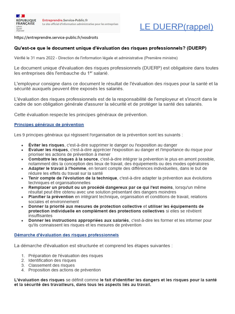 Module C5-LE DUERP | Download Free PDF | Sécurité