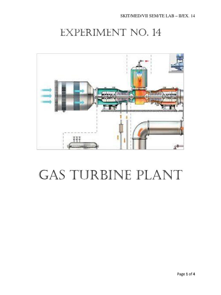 14 Gas Turbine Plant | PDF | Gas Turbine | Sustainable Technologies