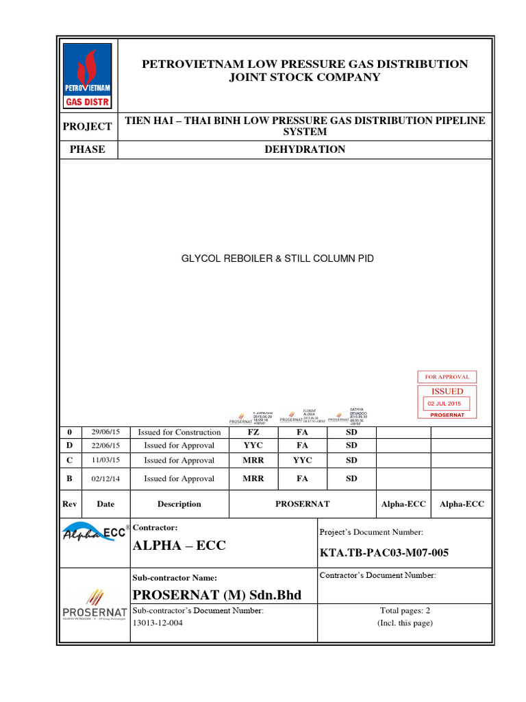 Glycol Reboiler & Still Column PID | PDF | Corrosion | Chemistry