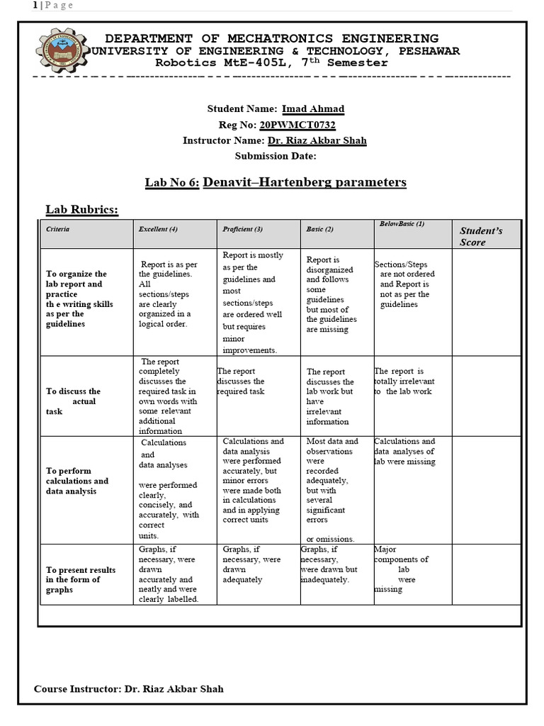 20PWMCT0732 Lab#6 | PDF | Mechanical Engineering | Applied Mathematics