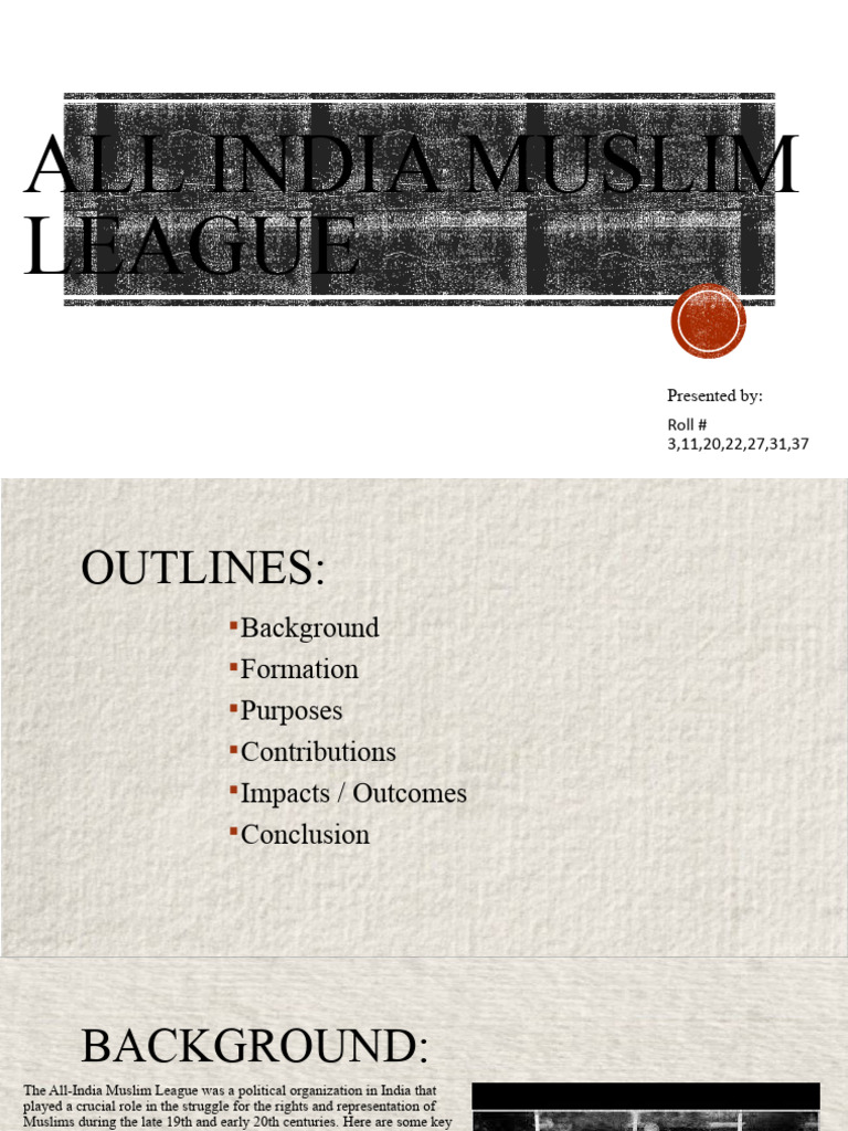 All-India Muslim League: Formation & Impact | PDF