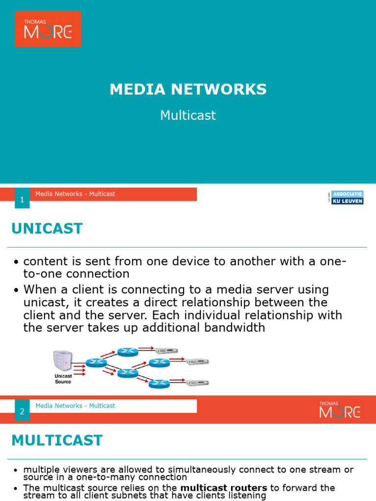 Media Networks - Multicast | PDF | Multicast | I Pv6