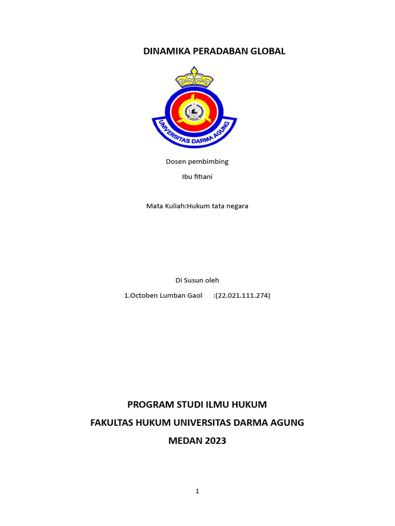 Dinamika Peradaban Global dan Globalisasi | PDF