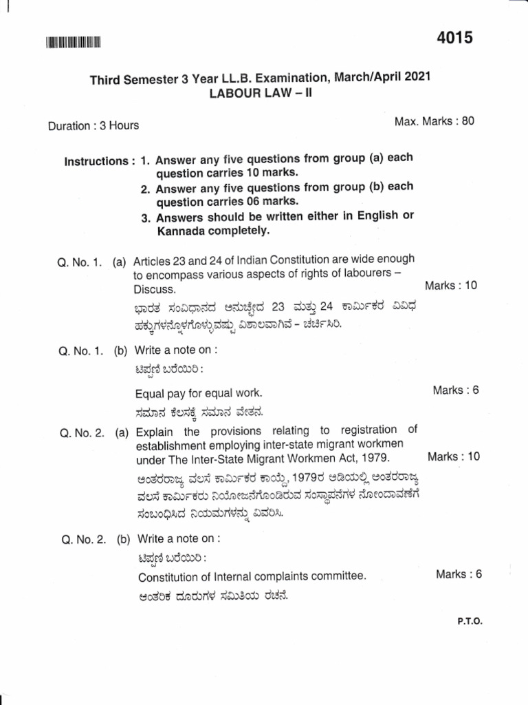 LABOUR LAW - II March April 2021 | PDF | Economies | Working Conditions LABOUR LAW - II March April 2021 | PDF | Economies | Working Conditions