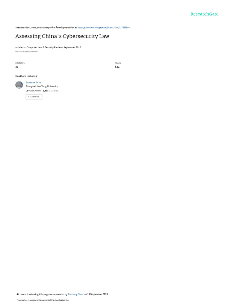 Assessing China CSL | PDF | Computer Security | Security