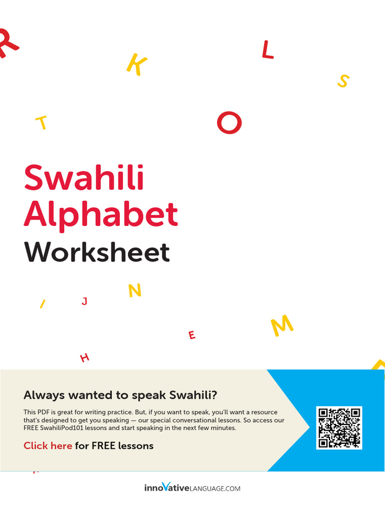 swahili (1) | PDF | Alphabet | Swahili Language