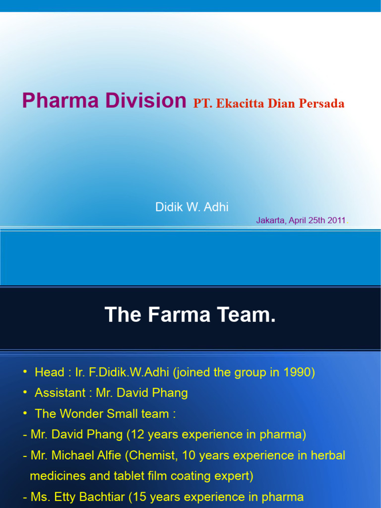 Pharma Division Overview & Expertise | PDF | Pharmaceutical Industry ...
