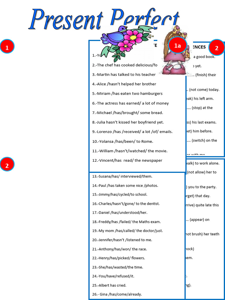 Present Perfect Tests - 70258 | PDF