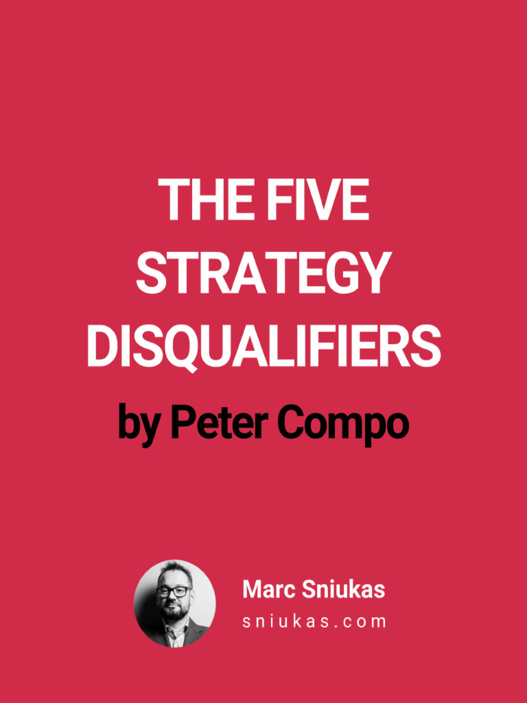 5 Strategy Disqualifiers | PDF