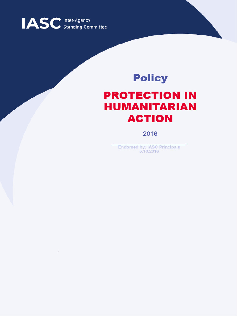 IASC Protection Policy Overview | PDF | International Humanitarian Law ...