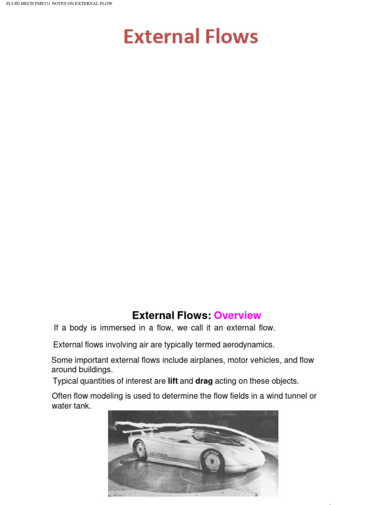 External Flows | PDF | Boundary Layer | Drag (Physics)