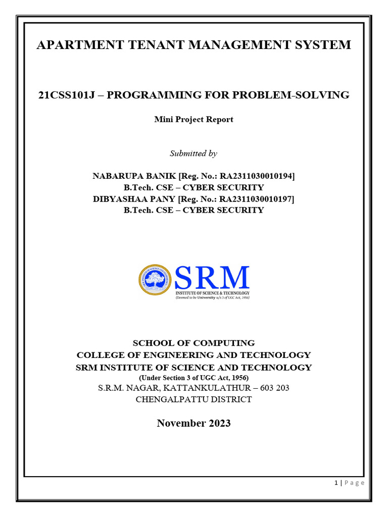 PPS Mini Project Report Template | PDF | Systems Engineering | Software Engineering