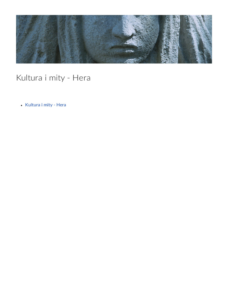 Kultura I Mity - Hera | PDF