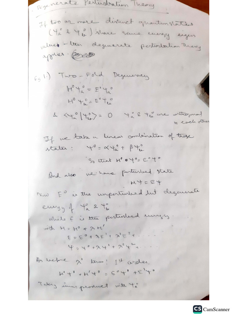Quantum Mechanics II Notes 2 | PDF