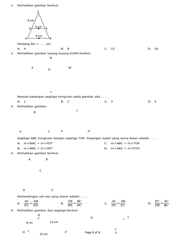 Contoh Soal Pts Matematika | PDF | Metode & Bahan Ajar