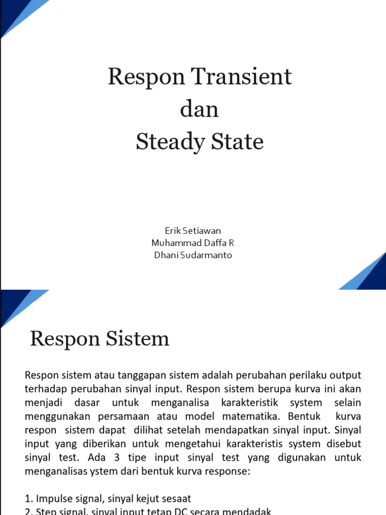 Respon Transient & Steady State | PDF