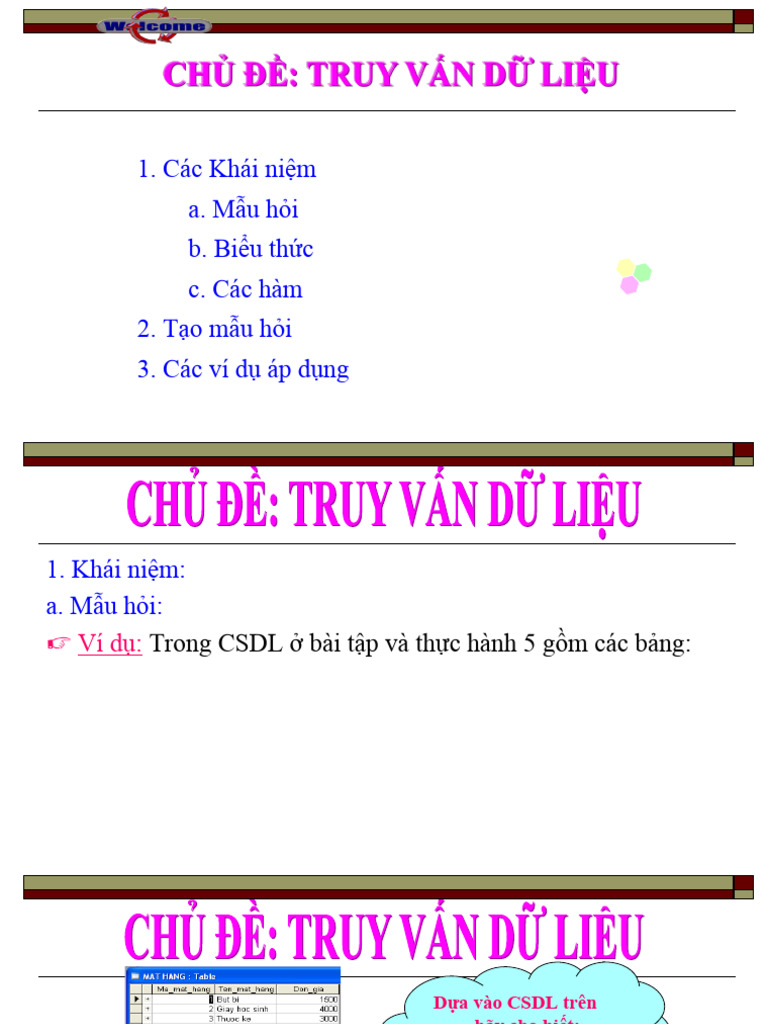 Bai 8 Truy Van Du Lieu | PDF