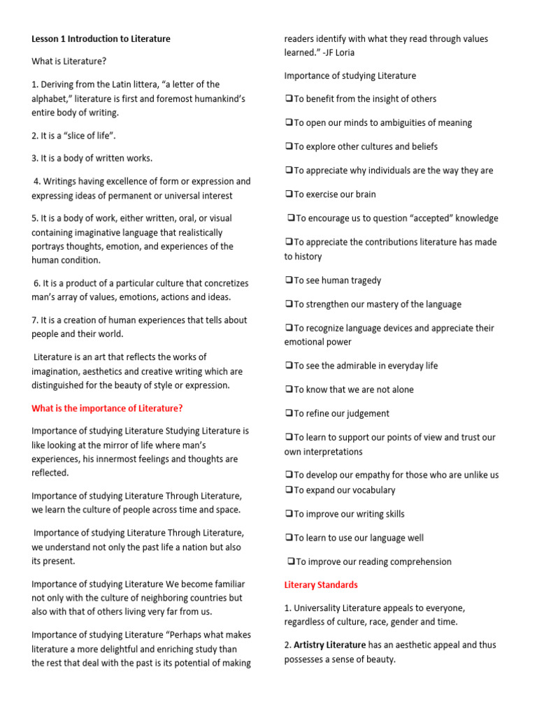 World Lit Reviewer Prelim | Download Free PDF | Narration | Poetry World Lit Reviewer Prelim | Download Free PDF | Narration | Poetry