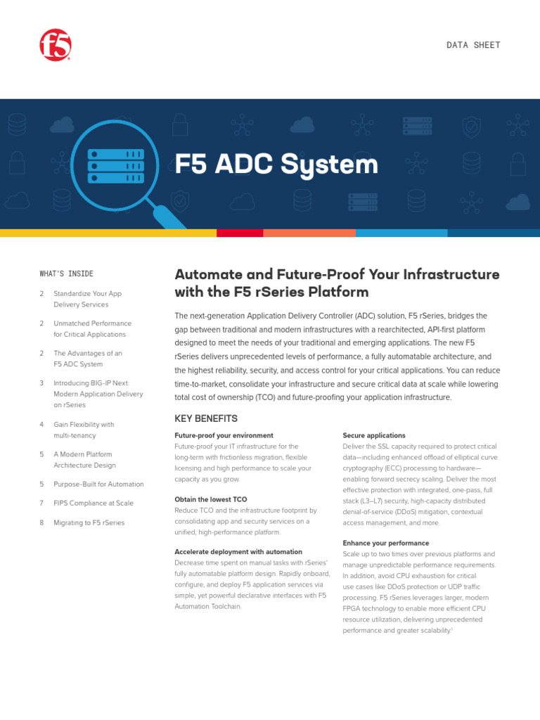 f5 Application Delivery Controller System Rseries Data Sheet | PDF | Computer Architecture ...