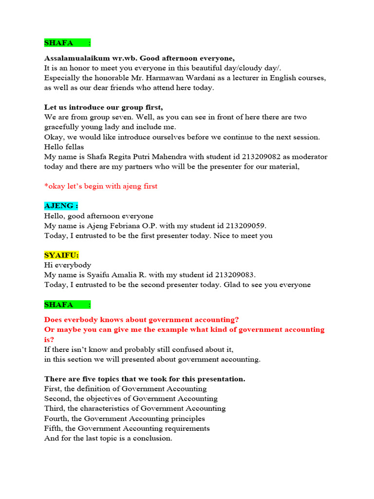 Teks Moderator Bahasa Inggris | PDF | Question Teks Moderator Bahasa Inggris | PDF | Question