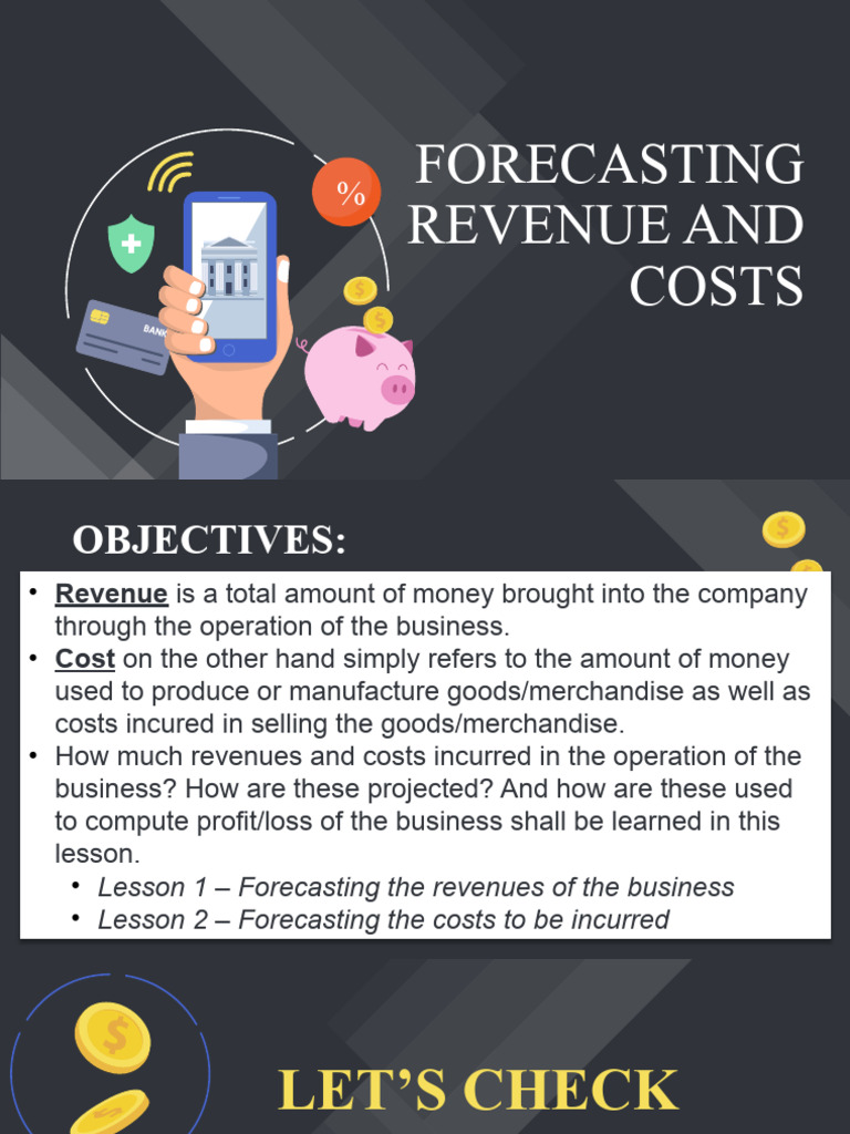 Entrep Forecasting Revenue | PDF | Cost | Prices