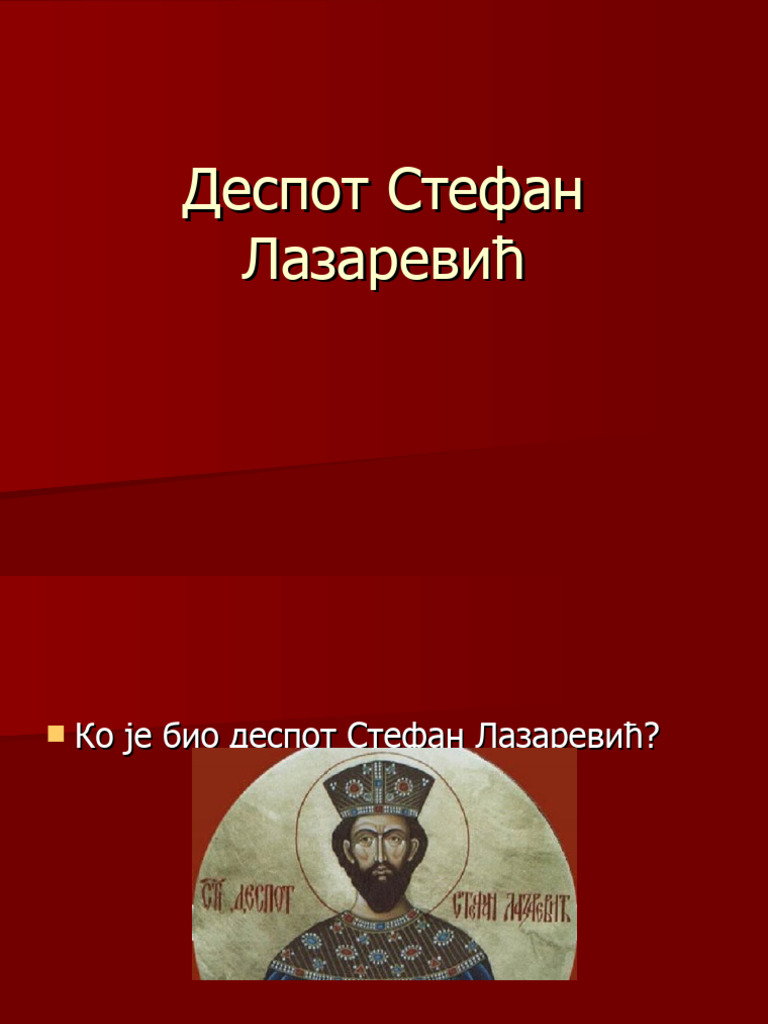 Despot Stefan Lazarevic | PDF