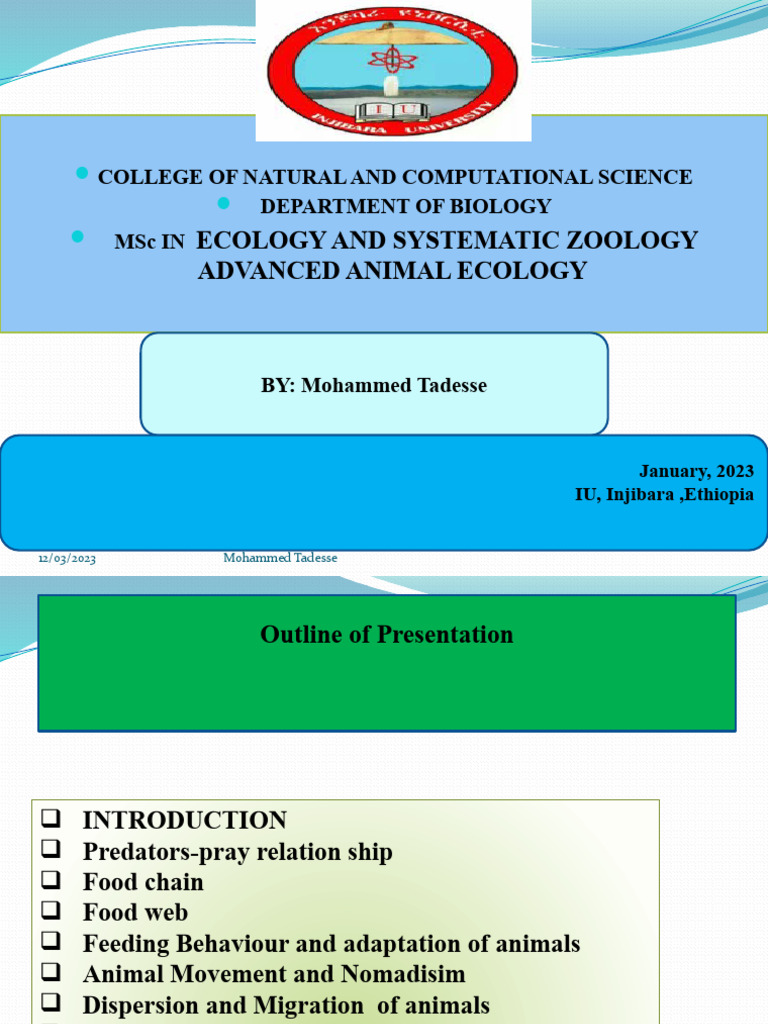 Ecology and Systematic Zoology Advanced Animal Ecology | PDF | Food Web ...