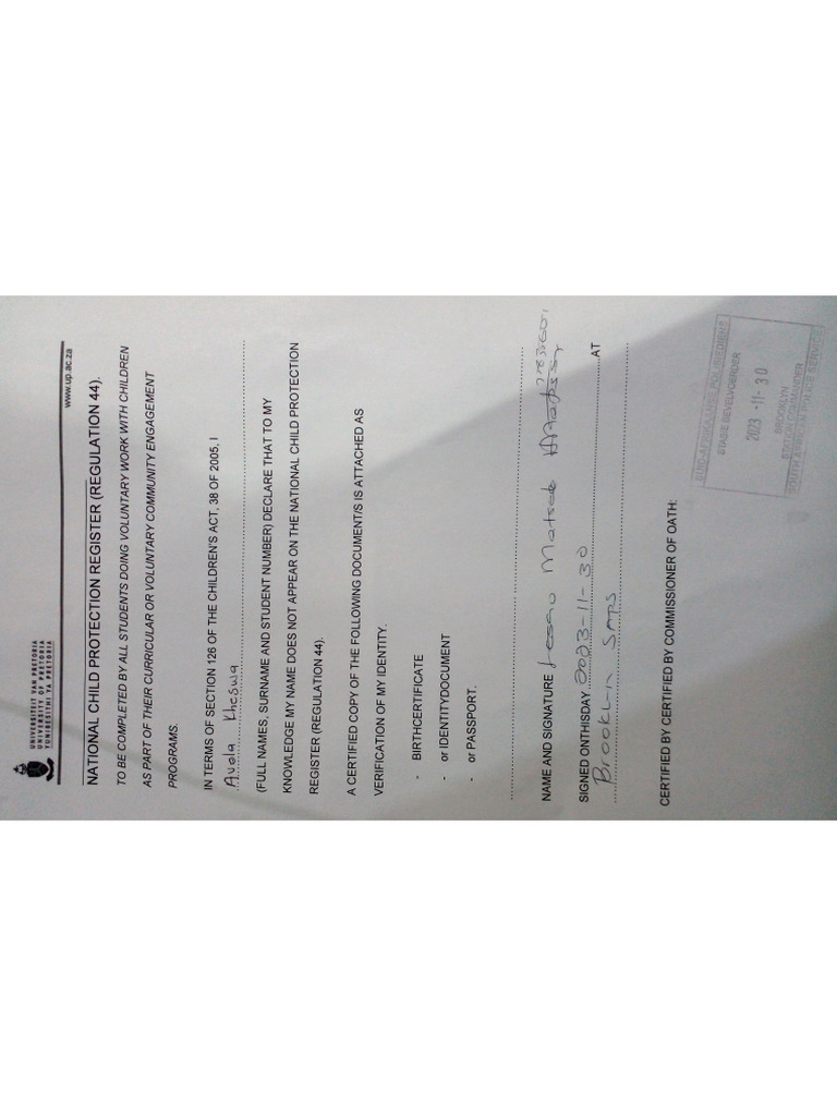 National Child Protection Register | PDF