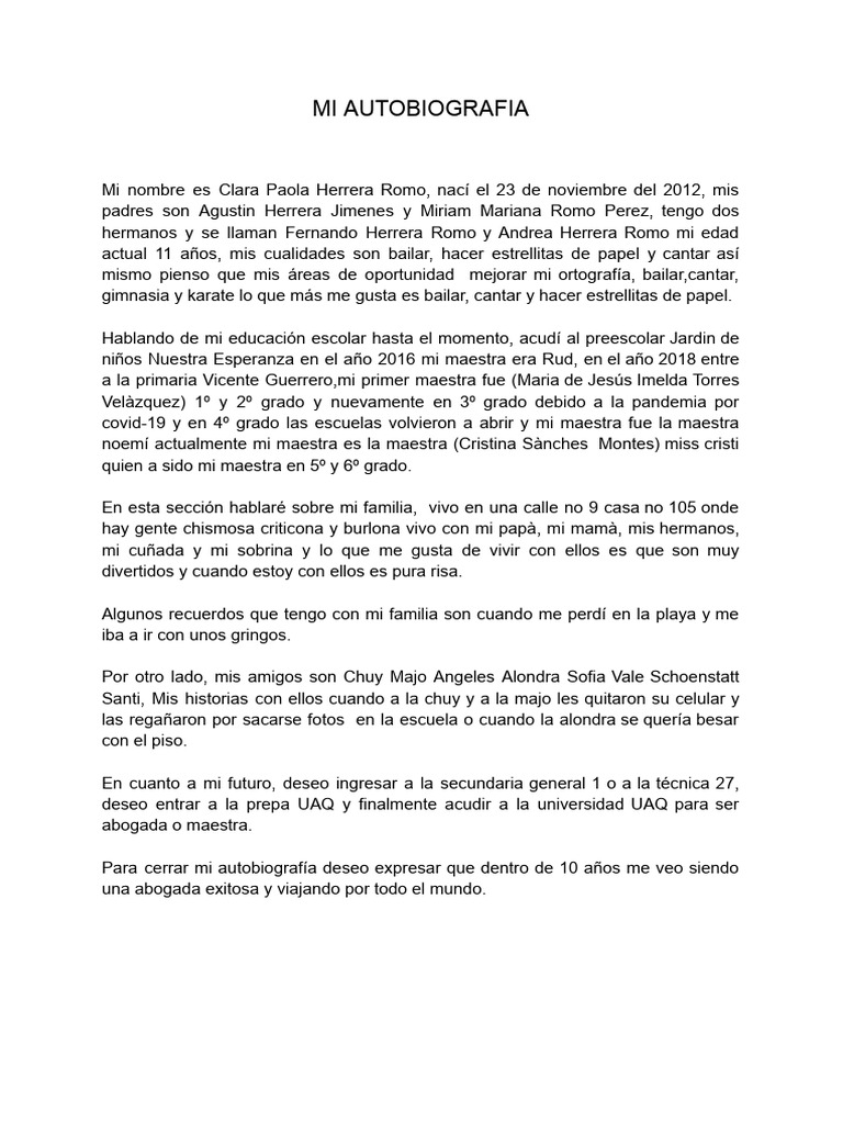 Mi Autobiografia | PDF