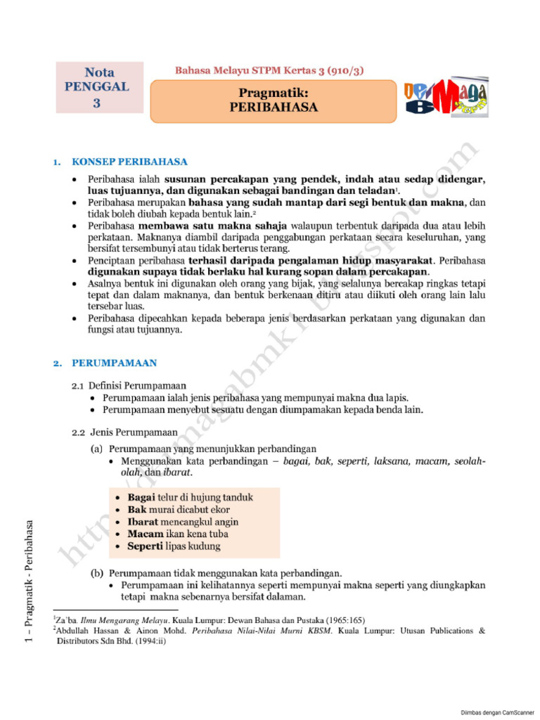 BM Sem 3 - Peribahasa | PDF