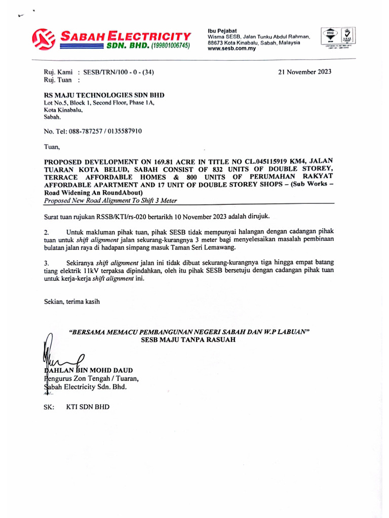 Surat Sokongan Sesb | PDF