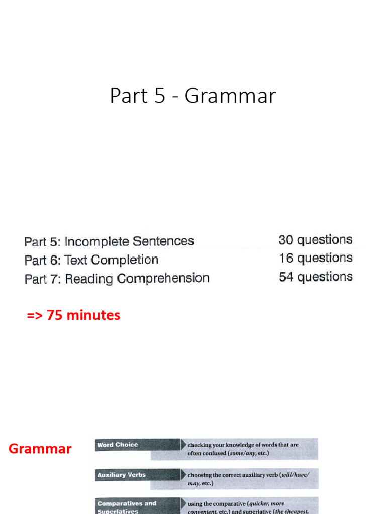 Part 5 - Grammar - Lesson 1 - Word Choice | PDF | Noun | Part Of Speech