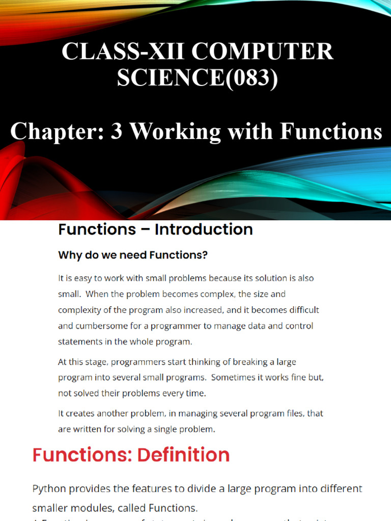 Class-XII Computer Science | PDF | Anonymous Function | Notation Class-XII Computer Science | PDF | Anonymous Function | Notation