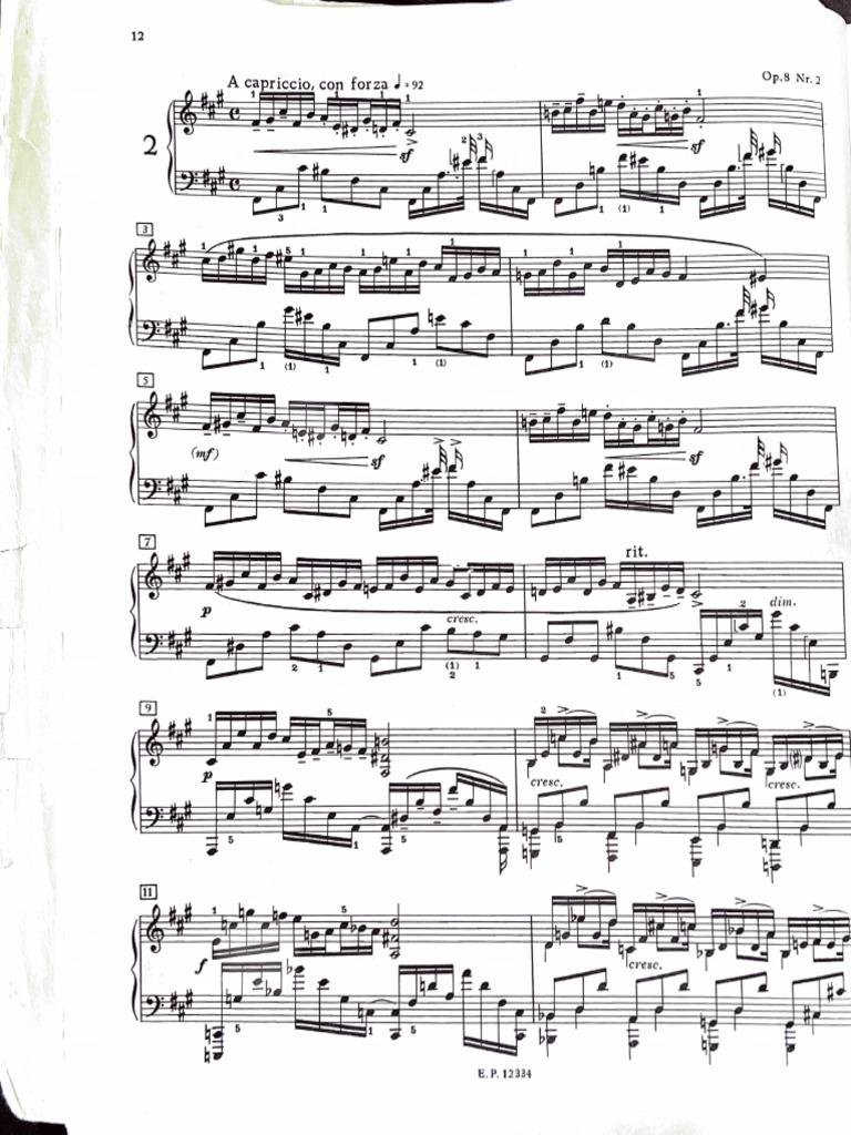 Scriabin Etude Op8 No.2 | PDF