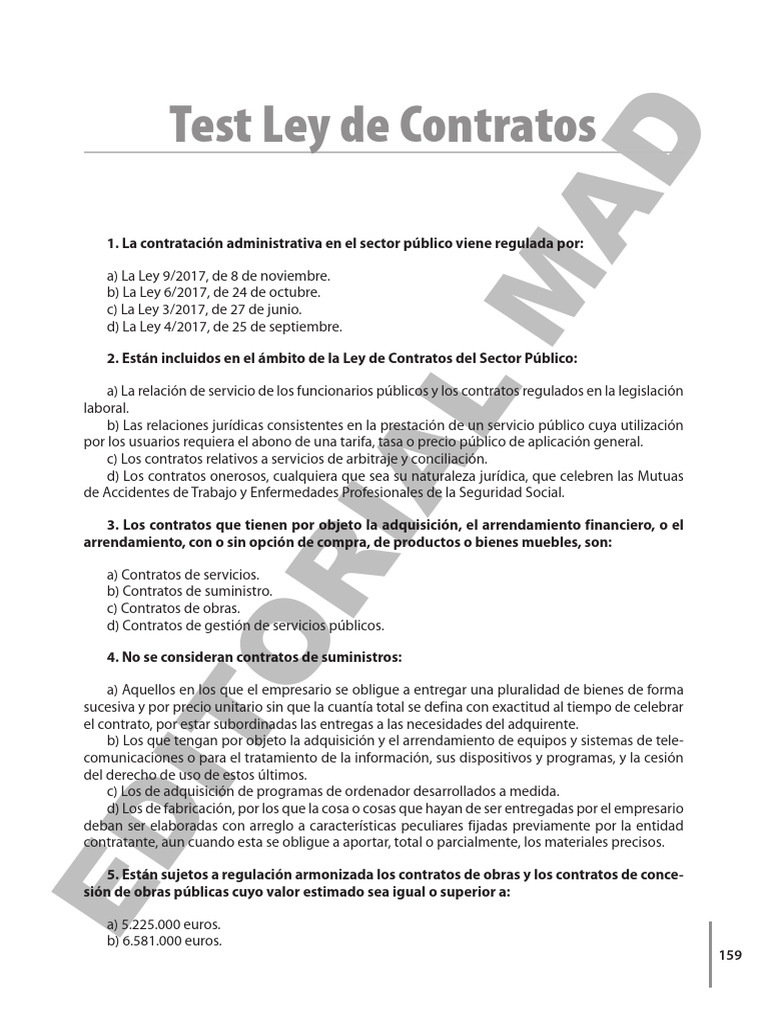 Test LCSP | PDF | Estado (política) | Euro