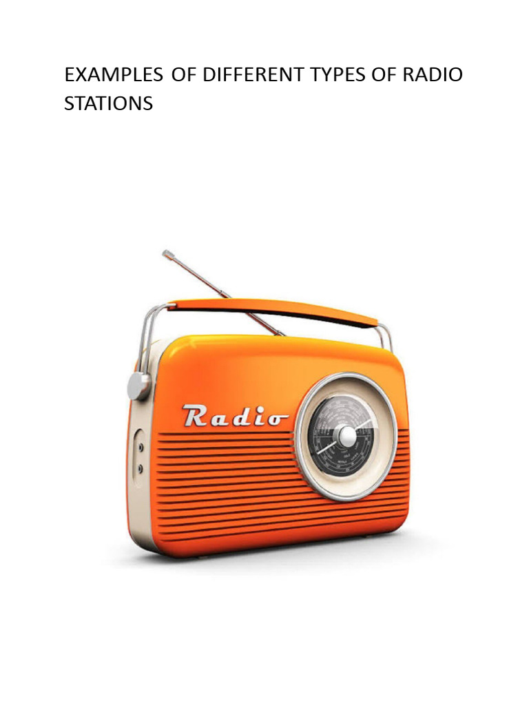 Examples of Different Types of Radio Stations | PDF | Radio | Broadcasting