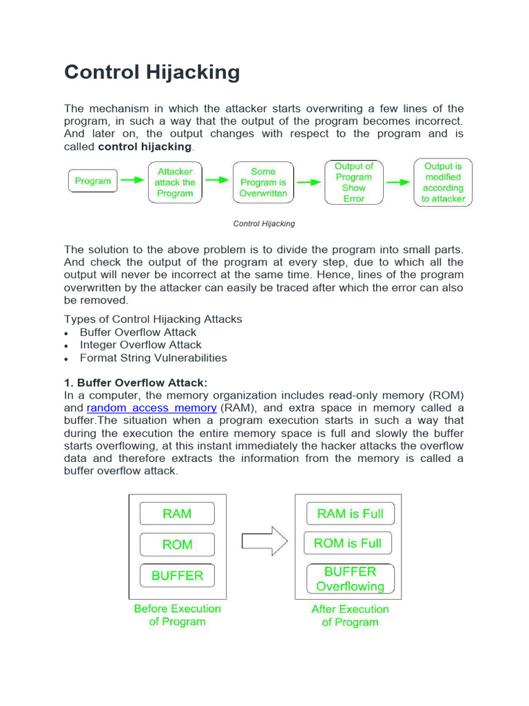 Control Hijacking | PDF | Systems Engineering | Computer Hardware